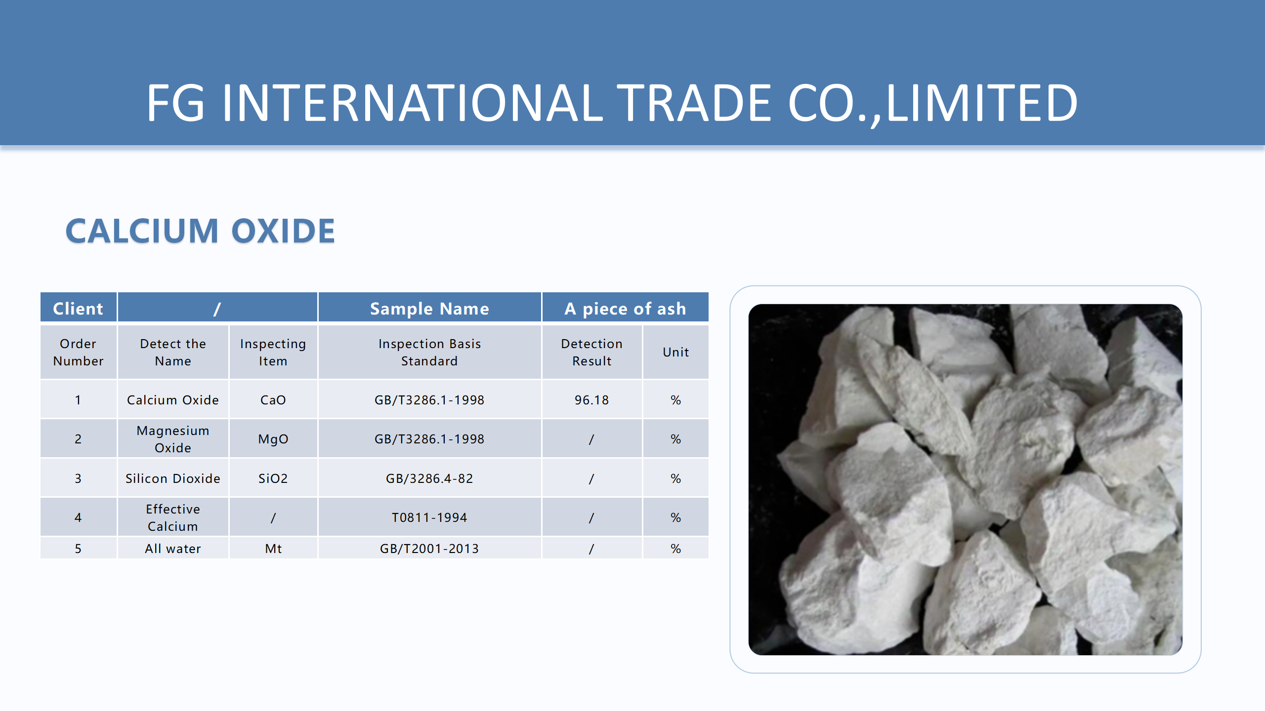 FG INTERNATIONAL TRADE CO.,LIMITED